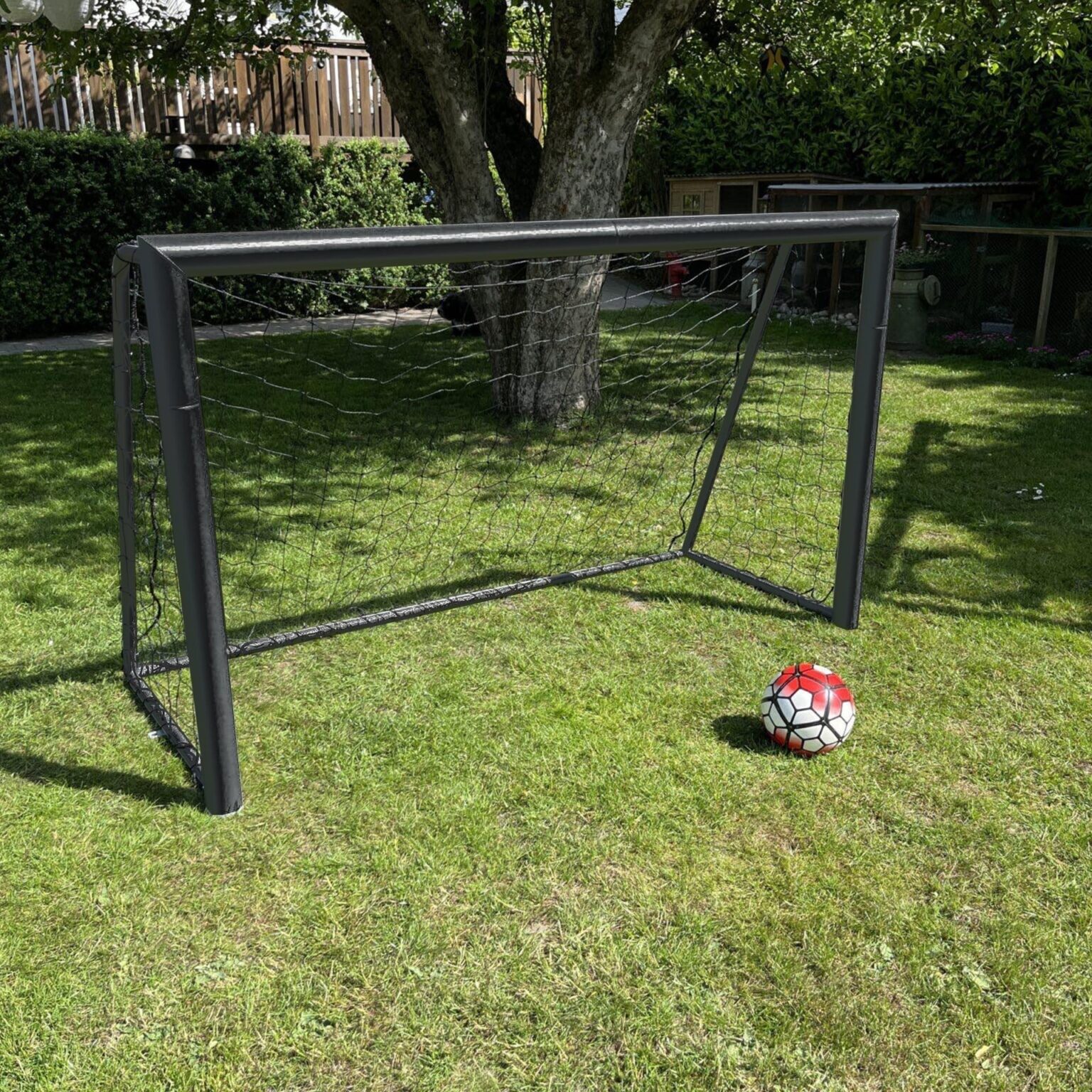 Fodboldmål Freeplay V2 Elite Pro 200 x 120 cm - Sort Galvaniseret Stål